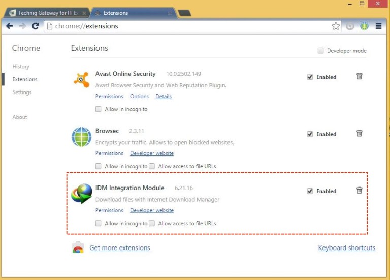 How to Integrate IDM with Browser and Fix Problems - TECHNIG