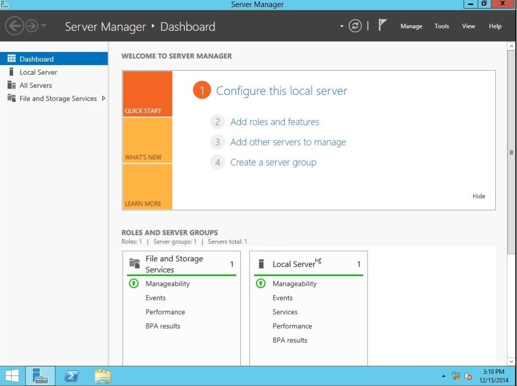 Windows Server 2012 R2 Initial Configuration - TECHNIG