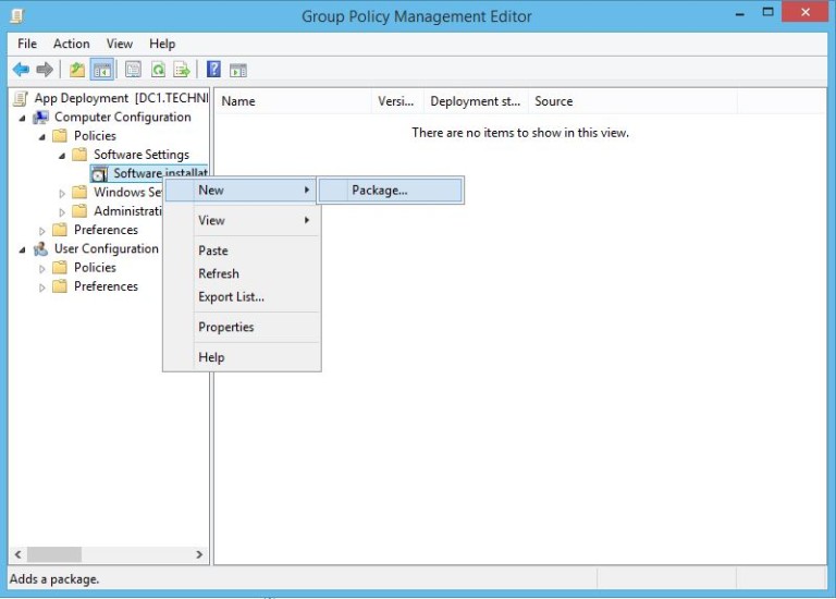 How to Deploy Software using Group Policy? Server 2016 - Technig