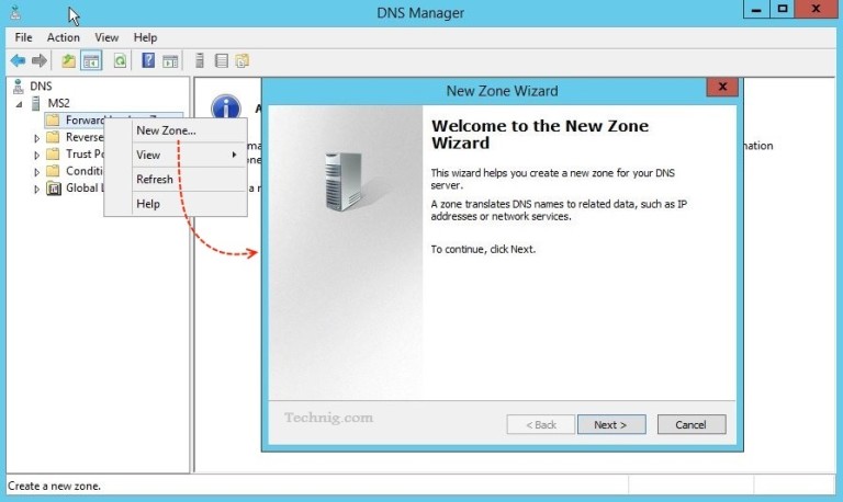 Install and Configure DNS in Windows Server 2012 R2 - TECHNIG