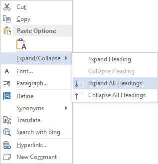 How to Use Expand and Collapse In Word 2013 - TECHNIG