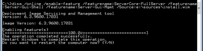 Convert Server Core to Full GUI and Vice Versa - TECHNIG