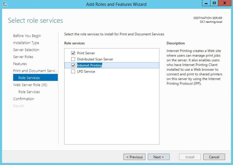 Install and Configure Print Server In Server 2012 R2