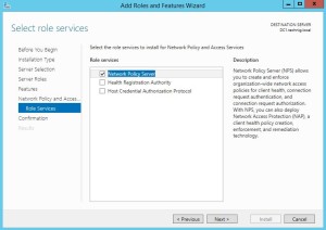 Installing Network Policy Server (NPS) on Server 2012 R2