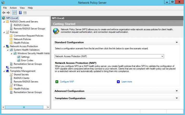 Installing Network Policy Server (NPS) on Server 2012 R2