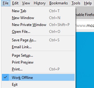 How to Enable Offline Browsing mode for all Browsers? - TECHNIG