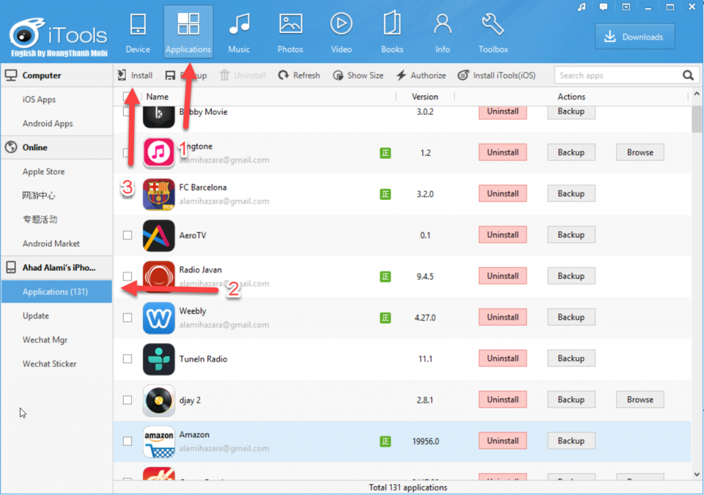 How to Install Apps Transfer Musics and Photos on iPhone without iTunes?