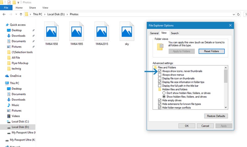 How To Enable Or Disable Thumbnail Previews In Windows 10 Technig