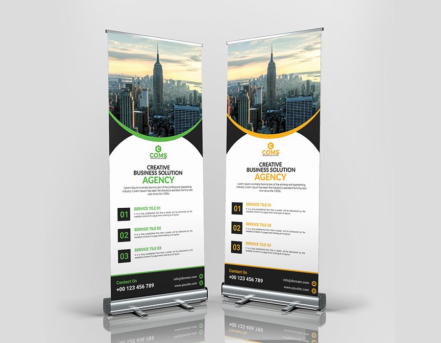 How to Design Business Roll Up Banner in Photoshop? - Technig