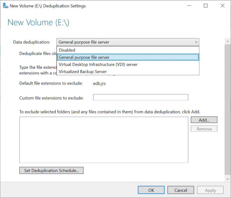 Install and Enable Data Deduplication on Windows Server 2022