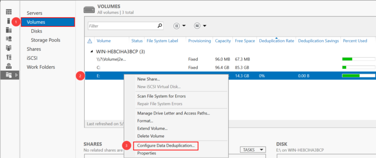 Install and Enable Data Deduplication on Windows Server 2022
