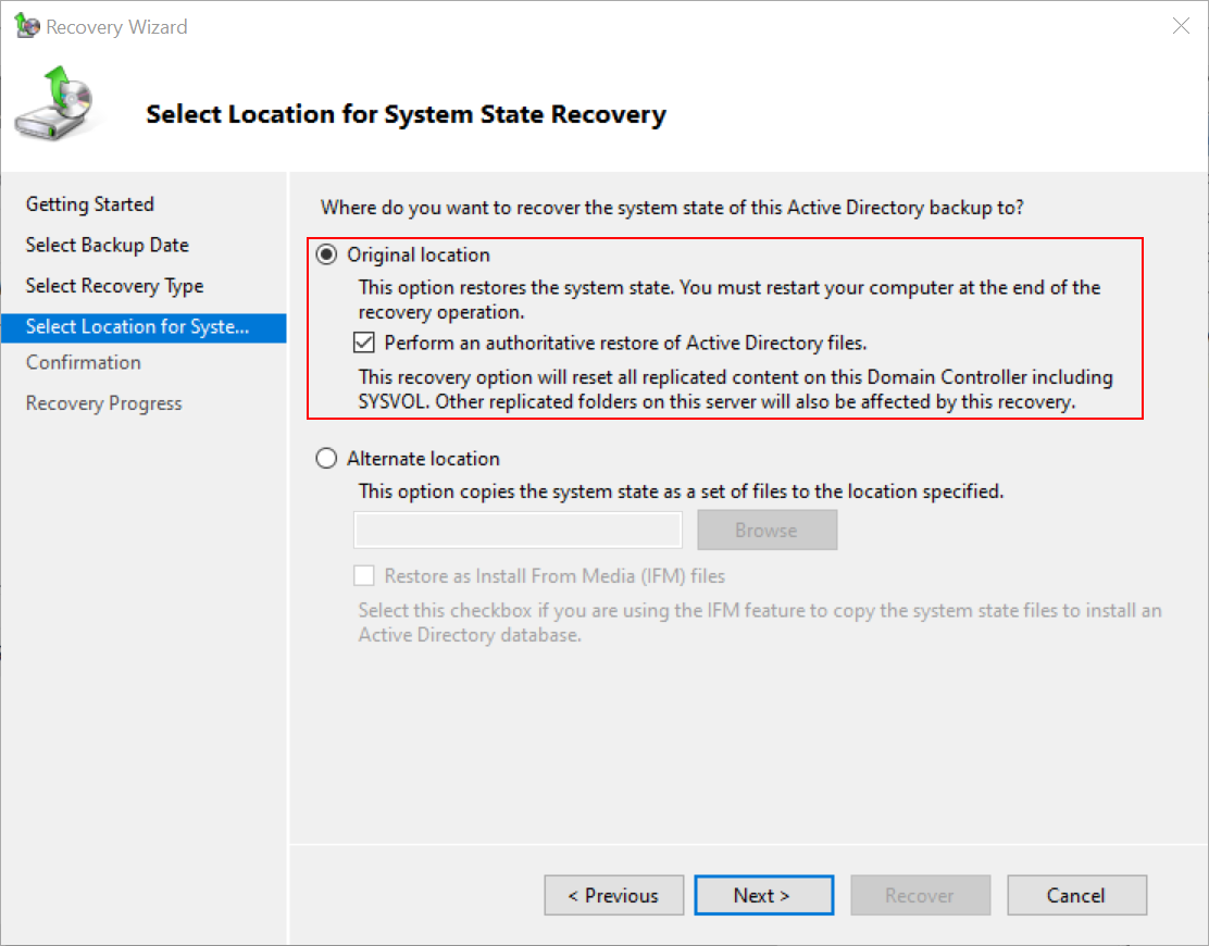 How to Restore Backup in Windows Server 2022 - TECHNIG